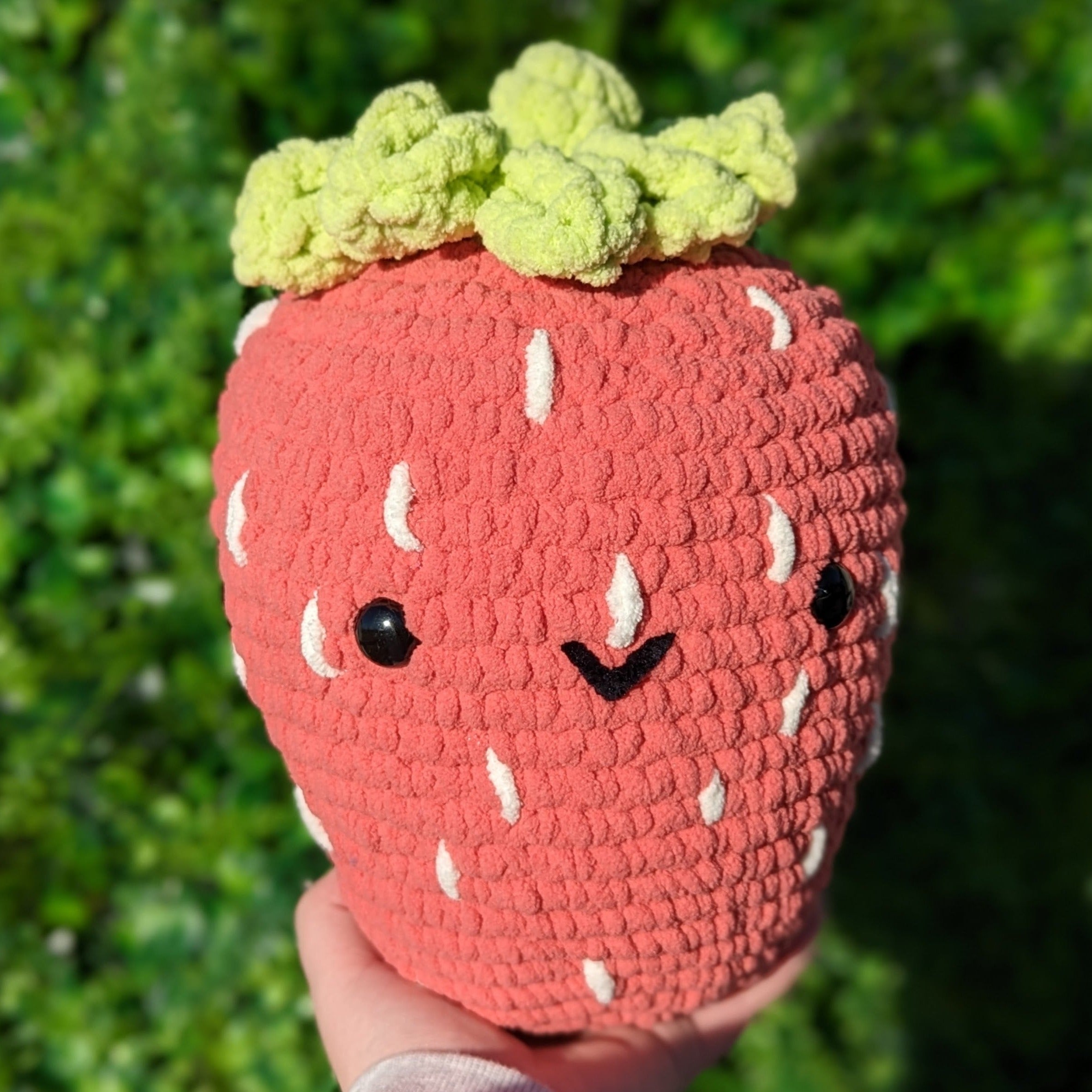 Jumbo Strawberry Crochet Plushie [Archived] – Delarae's Creations