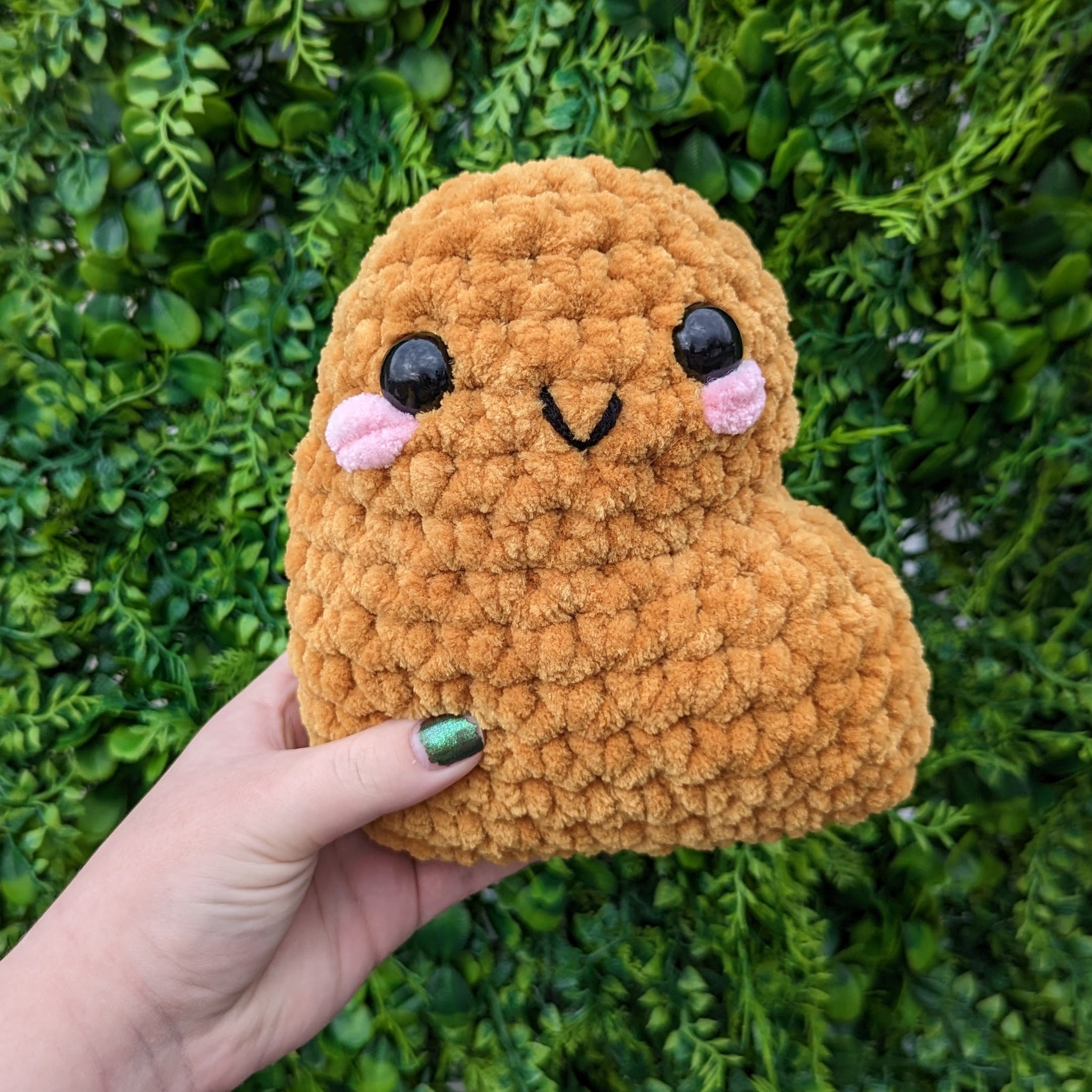 Jumbo Chicken Nugget Crochet Plushie – Delarae's Creations